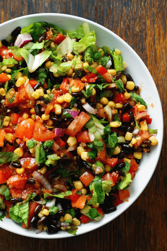 Black Bean and Corn Salad Recipe, Mexican Salad - Magenta Streaks