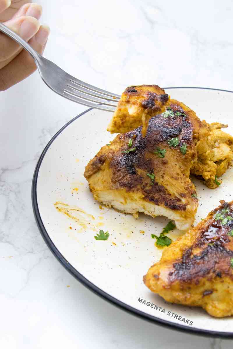 Air Fryer Chicken Breast - Magenta Streaks